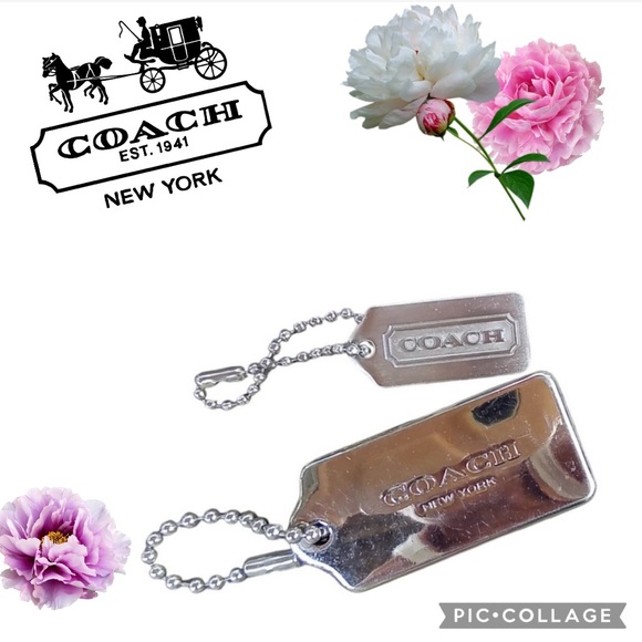Coach | Bags | Coach Metal Hang Tags Set Of 2 Silver | Poshmark
